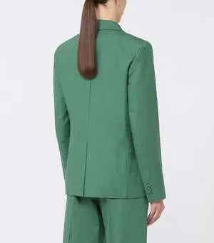 Max Mara Cotton-linen Single-breasted Blazer