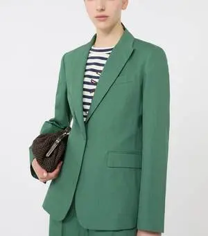 Max Mara Cotton-linen Single-breasted Blazer