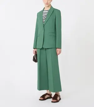 Max Mara Cotton-linen Single-breasted Blazer