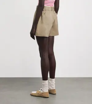 Maje Cotton-blend Belted Shorts