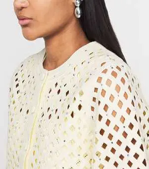 Maje Embellished Crochet Cardigan
