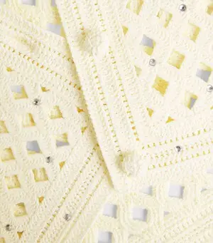 Maje Embellished Crochet Cardigan