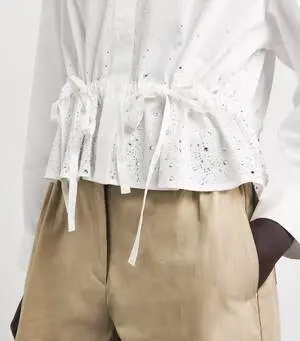 Maje Cotton Embellished Blouse