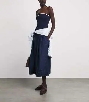 Maje Logo-plaque Bandeau Top - Blue
