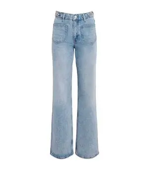 Maje Chain-detail Straight Jeans