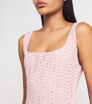 Maje Embellished Crochet Midi Dress