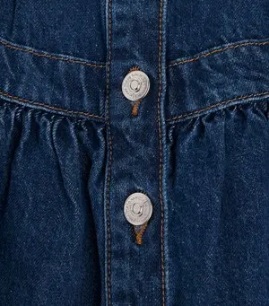 Maje Denim Mini Skirt With Button Detail - Blue