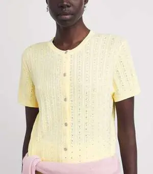 Maje Cotton-blend Embellished Cardigan