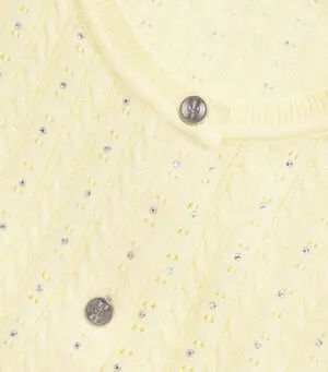 Maje Cotton-blend Embellished Cardigan