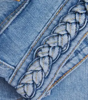 Maje Braided Flared Denim Shorts