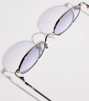 Le Specs Icicle Oval Sunglasses - Silver