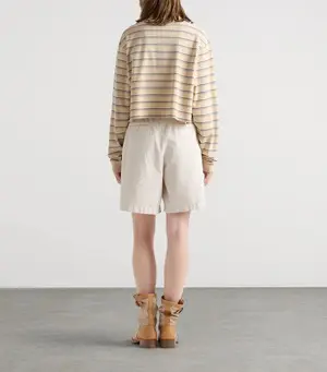 Prada Striped Cotton Piqué Polo Shirt