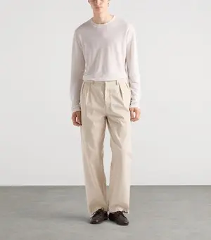 Prada Cotton Wide-leg Trousers