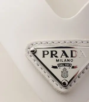 Prada Rubber Logo Thong Sandals - Neutral