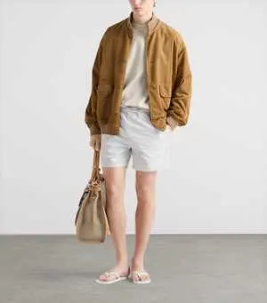 Prada Cotton Twill Swim Shorts