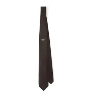 Prada Re-nylon Tie - Brown