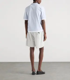 Prada Cotton Layered Polo Shirt - Turquoise