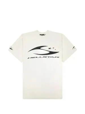HELLSTAR H Cursive Logo-detail T-shirt