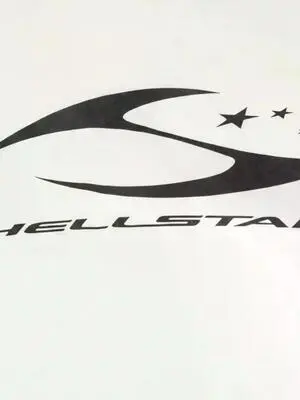 HELLSTAR H Cursive Logo-detail T-shirt