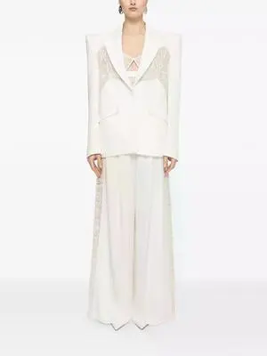 NISSA Lace Insert Wide Leg Trousers
