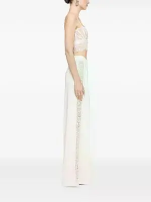 NISSA Lace Insert Wide Leg Trousers
