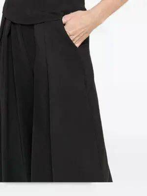 NISSA High-rise Palazzo Trousers - Black