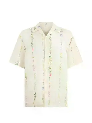 120% Lino Floral-print Linen Shirt