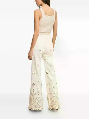 Veronica Beard Komi Embroidered Trousers - Neutrals