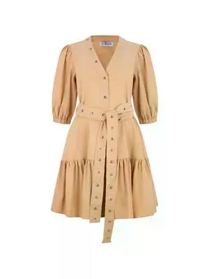 LES FILLES D'EVA Stud-detail Tiered Dress