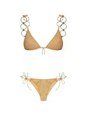 Oseree Ring-embellished Bikini - Gold