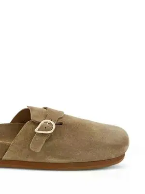 ANCIENT GREEK SANDALS Vasilista Buckle Strap Mules - Green