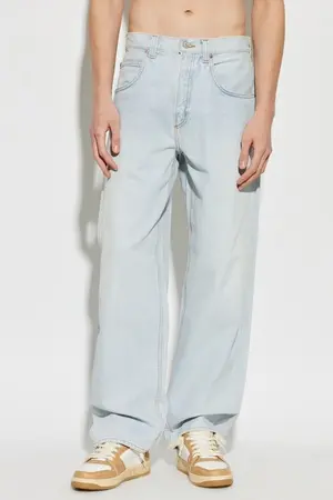 AGOLDE Fusion Straight Wide Leg Jeans - Light Blue