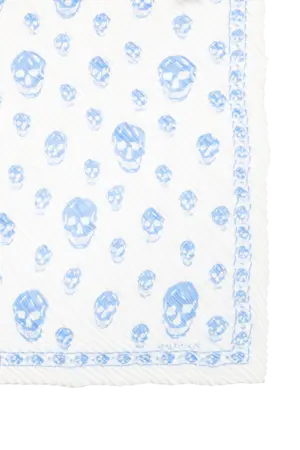 Alexander McQueen Pleated Scarf - Light Blue