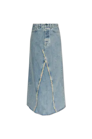 MAISON MARGIELA Denim Maxi Skirt With Raw Hem
