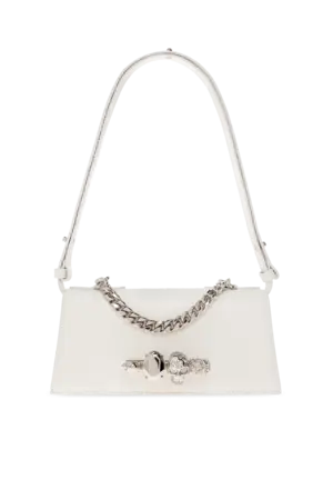 Alexander McQueen Jewelled Mini Bag - White