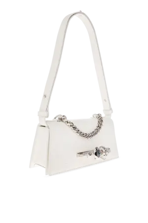 Alexander McQueen Jewelled Mini Bag - White