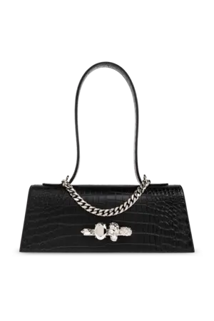 Alexander McQueen Leather Shoulder Bag - Black