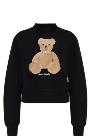 Palm Angels Teddy Bear Motif Sweatshirt - Black