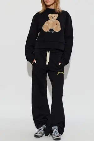 Palm Angels Teddy Bear Motif Sweatshirt - Black