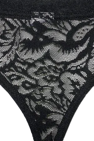 HOM Lace Thongs From The "temptation" Collection - Black