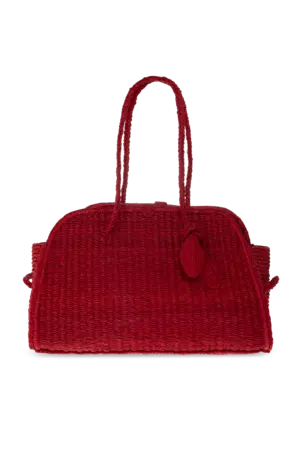 Jacquemus Turismo Raffia Shopper - Red