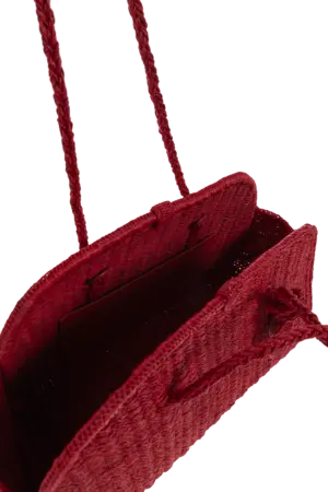 Jacquemus Turismo Raffia Shopper - Red