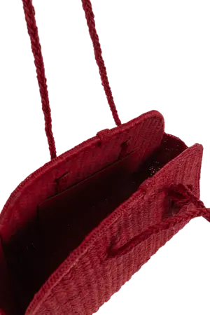 Jacquemus Turismo Raffia Shopper - Red