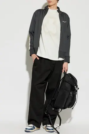Palm Angels Stand-up Collar Sweatshirt - Grey