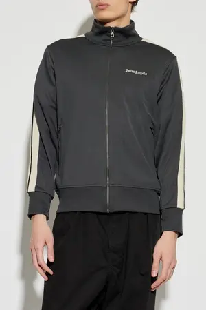 Palm Angels Stand-up Collar Sweatshirt - Grey