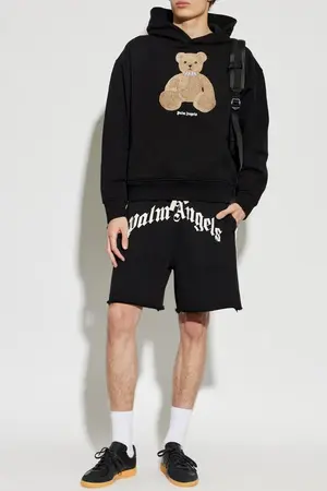 Palm Angels Plush Teddy Bear Appliqué Hoodie