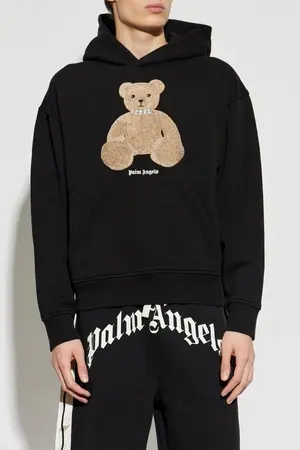 Palm Angels Plush Teddy Bear Appliqué Hoodie