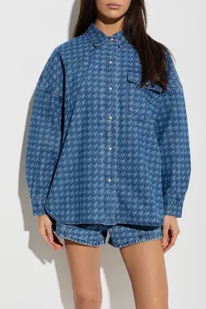Perfect Moment Houndstooth Denim Shirt