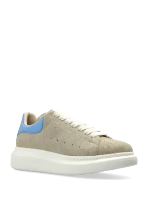 Alexander McQueen Suede Sneakers With Logo - Grey