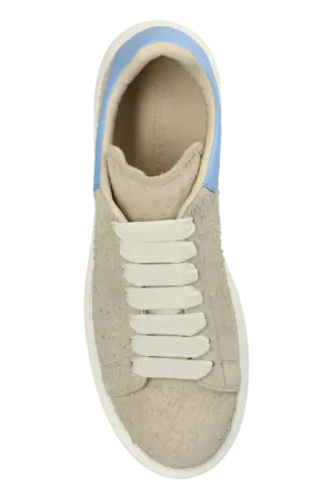Alexander McQueen Suede Sneakers With Logo - Grey